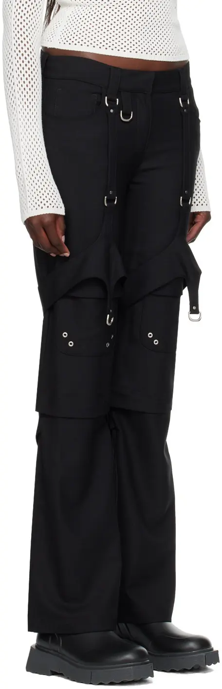 Off-White Buckle Detailed Wide Leg Pants