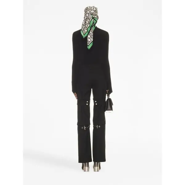 Off-White Buckle Detailed Wide Leg Pants