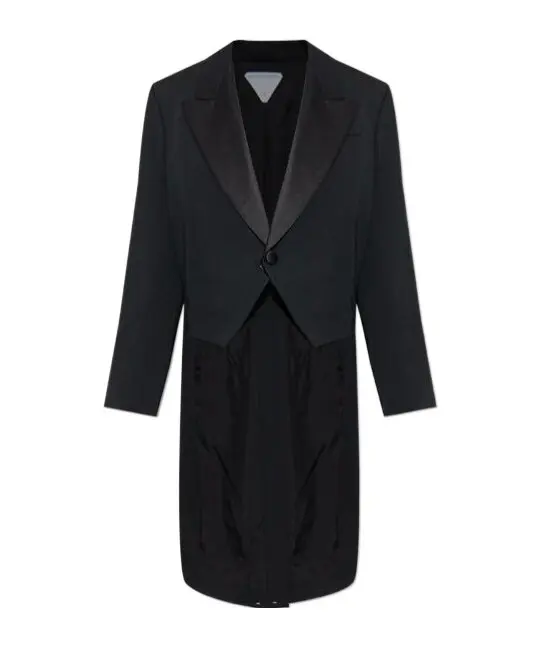 Bottega Veneta Regular Fit Grain De Poudre Tailcoat