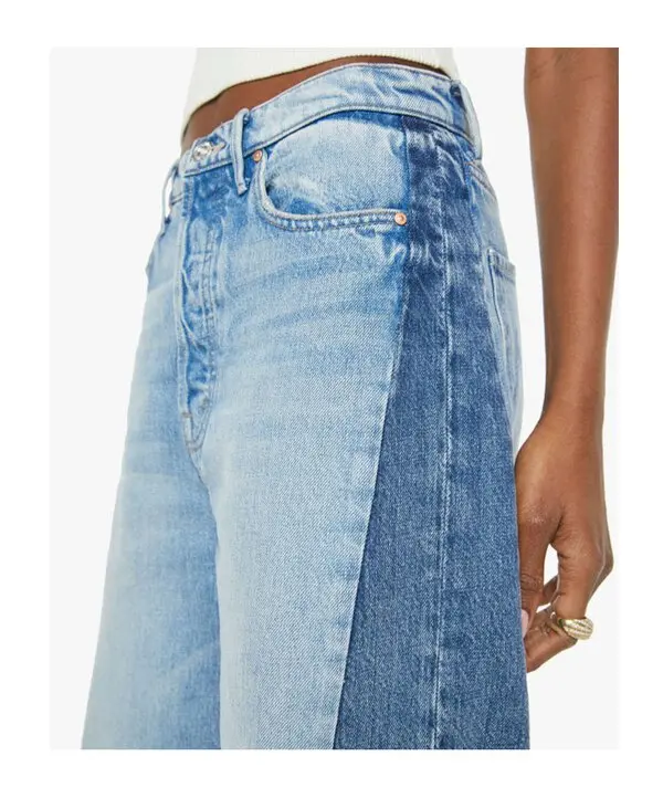 MOTHER Two-tone Wide-leg Jeans
