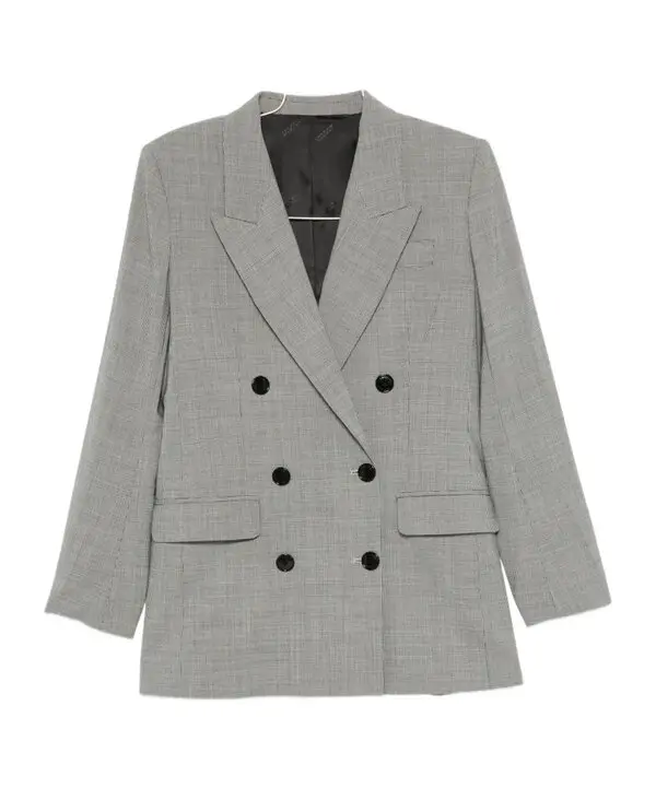 Isabel Marant Étoile Checked Double-breasted Blazer - Gray