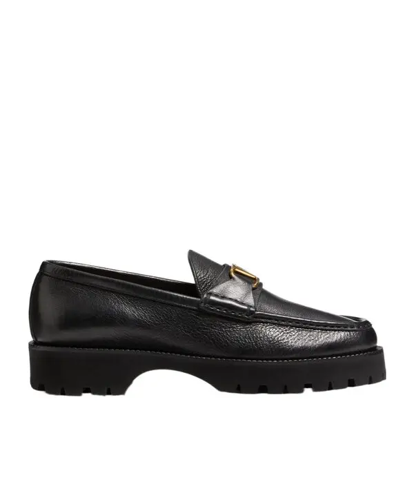 Valentino Garavani Vlogo Signature Buffalo Loafer - Black