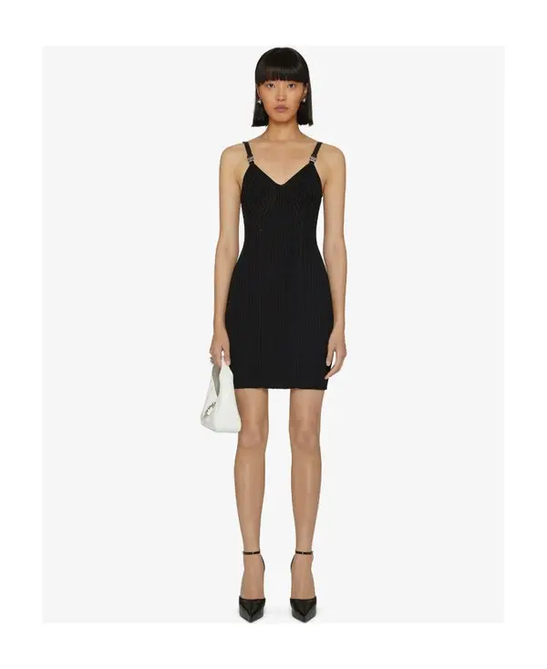 Givenchy 4g Buckle Straps Knitted Mini Dress