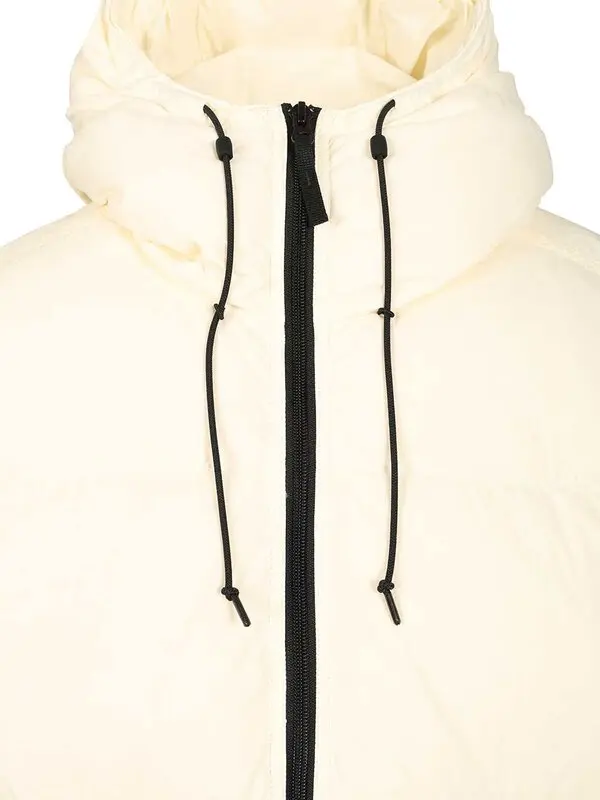 Stone Island Drawstring Hooded Puffer Jacket - Ivory