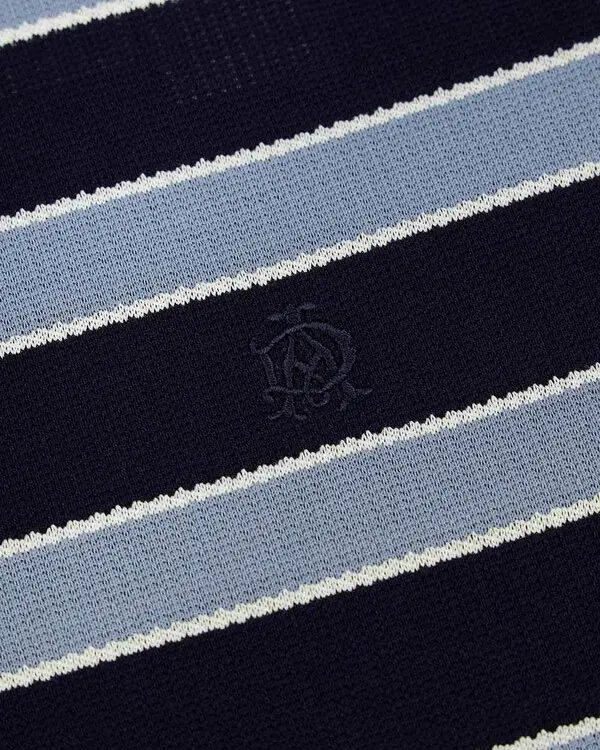 Dunhill Striped Polo Shirt - Black