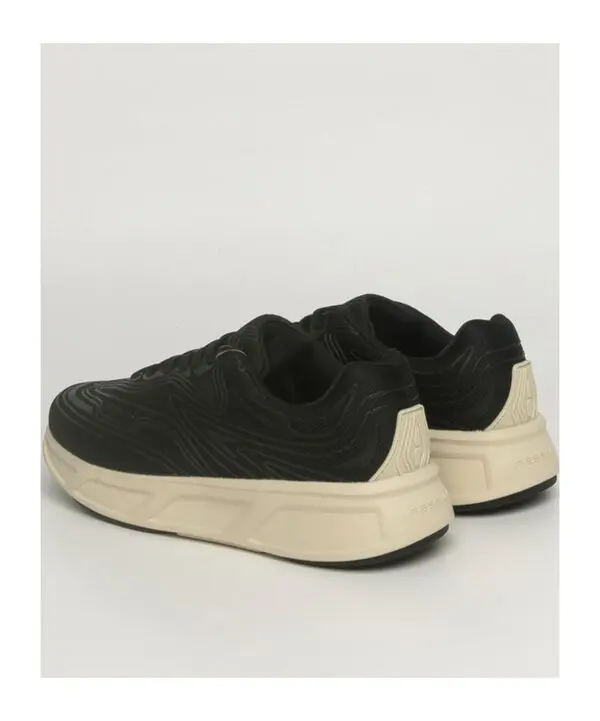 FESSURA Logo Lace-up Sneakers With Mesh Design - Black
