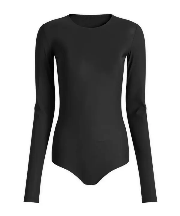 MAISON MARGIELA Long-sleeve Crewneck Bodysuit - Black