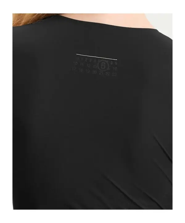 MAISON MARGIELA Long Sleeve Crewneck Bodysuit With Logo Print