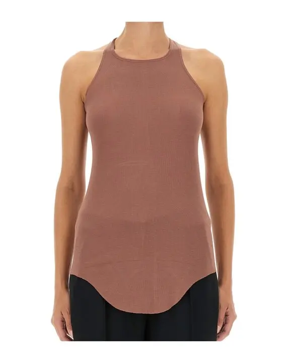 Rick Owens Round Neck Curved Hem Vest