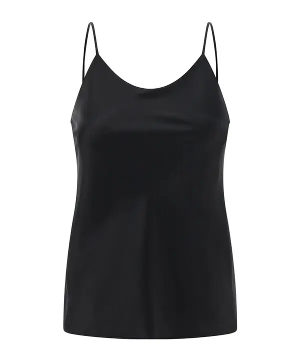 Max Mara Silk Satin Top - Black