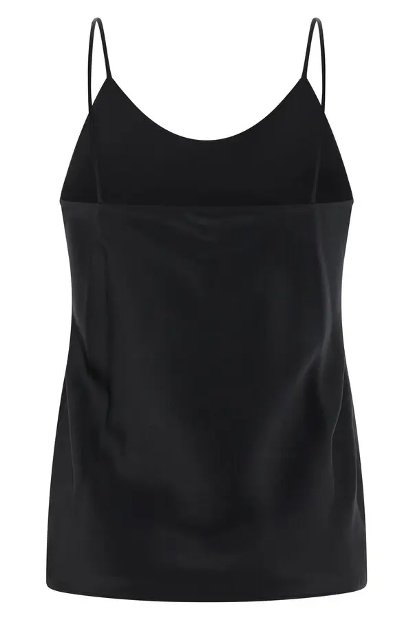 Max Mara Silk Satin Top - Black