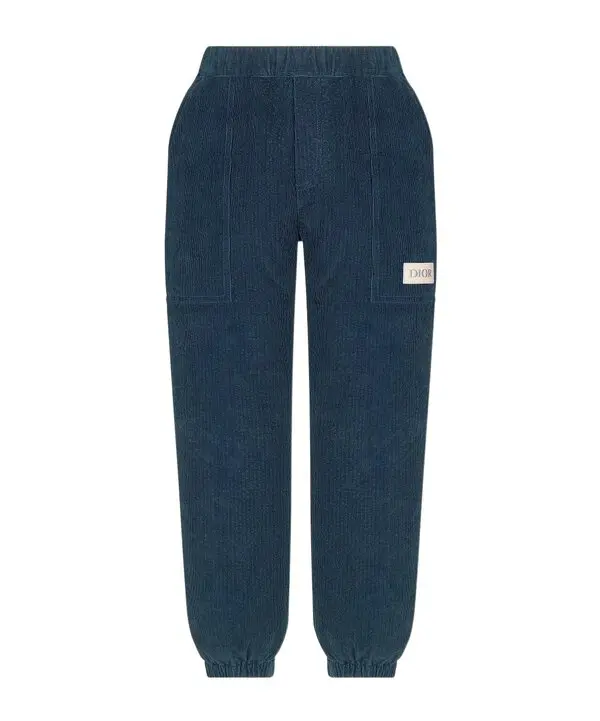 Dior Elastic Waist Casual Pants With Logo Detail