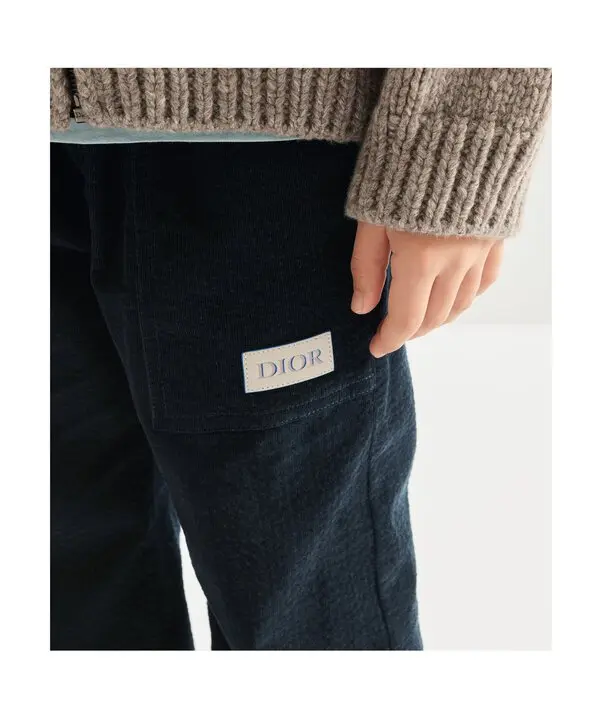 Dior Elastic Waist Casual Pants With Logo Detail