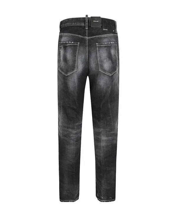 Dsquared2 Crease-effect Logo Patch Cropped Jeans