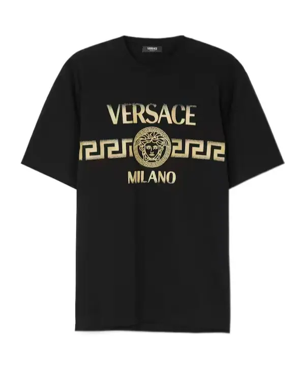 Versace Logo Printed Crewneck T-shirt