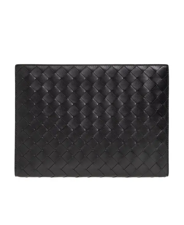 Bottega Veneta Intrecciato Small Clutch Bag - Black