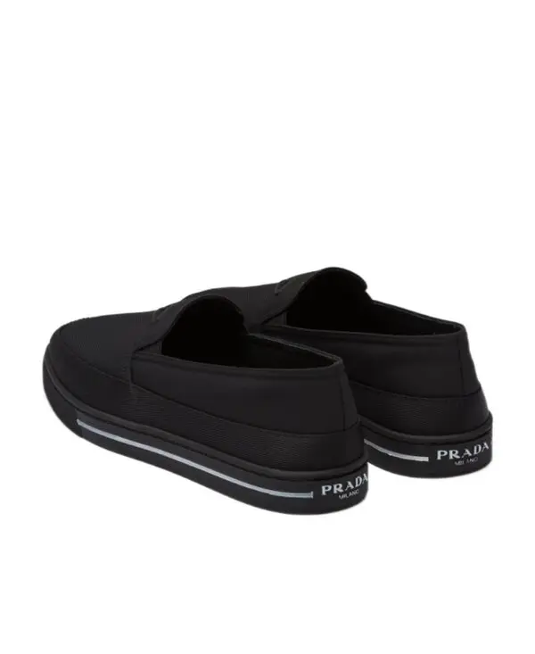 Prada Nylon Slip-on Sneakers - Black