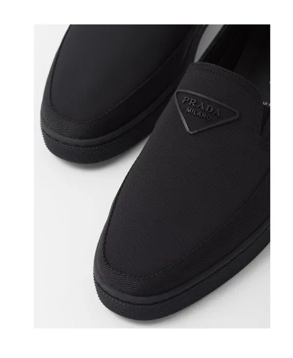Prada Nylon Slip-on Sneakers - Black