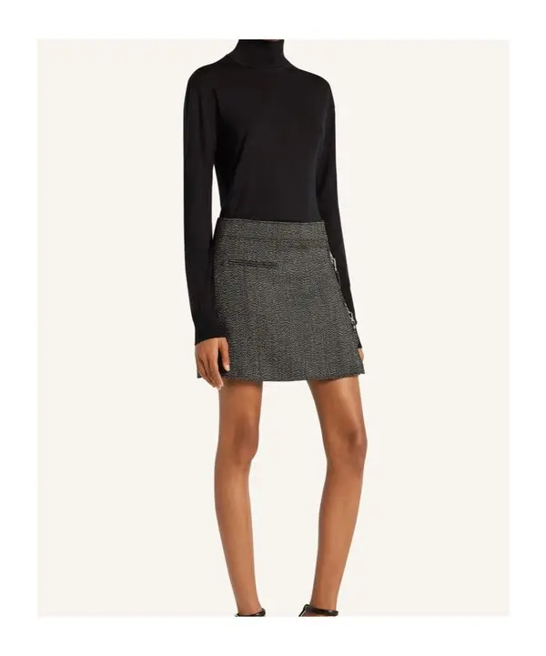 COURREGES Zipped Caviar Mini Skirt - Black