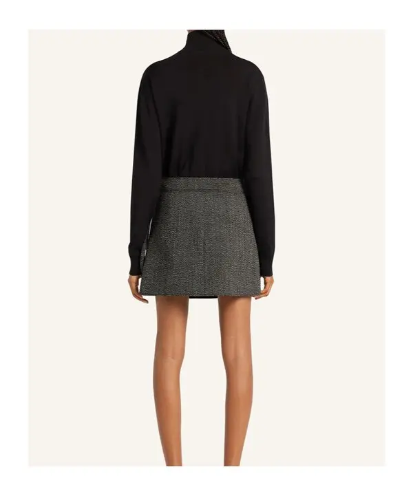 COURREGES Zipped Caviar Mini Skirt - Black