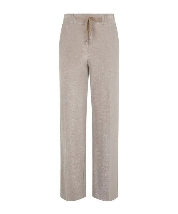 Peserico Straight-leg Glitter Drawstring Trousers