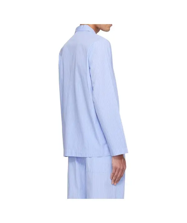 TEKLA Striped Pajama Shirt - Blue
