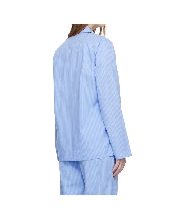 TEKLA Striped Pajama Shirt - Blue