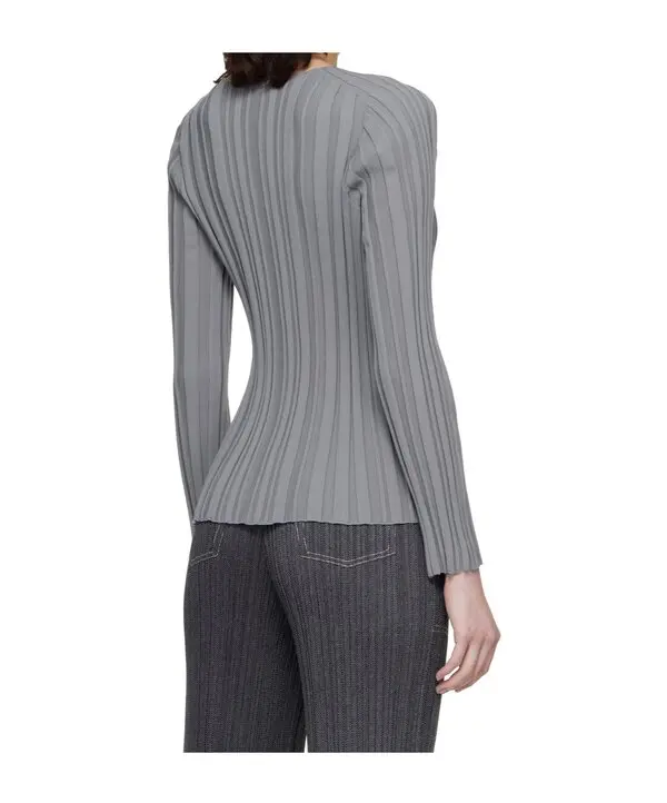 PLEATS PLEASE BY ISSEY MIYAKE Ribbed Knit Crew Neck Top