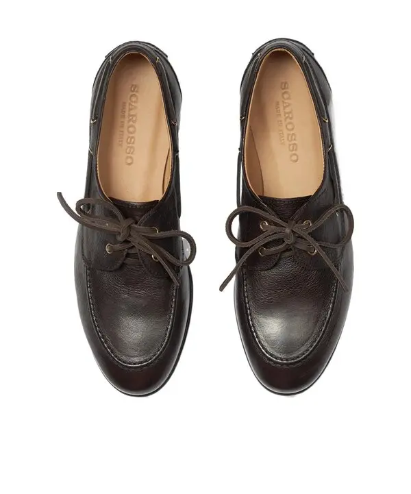 SCAROSSO Ginevra Lace-up Loafers - Brown