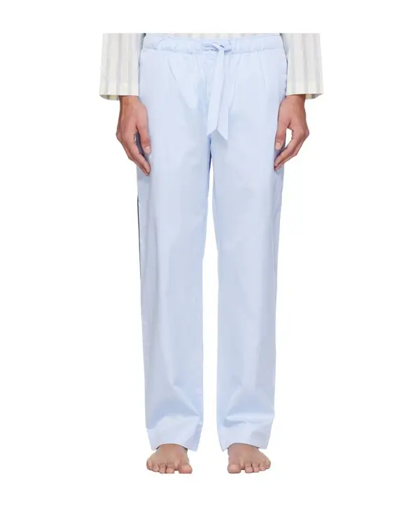TEKLA Drawstring Pajama Pants - Blue