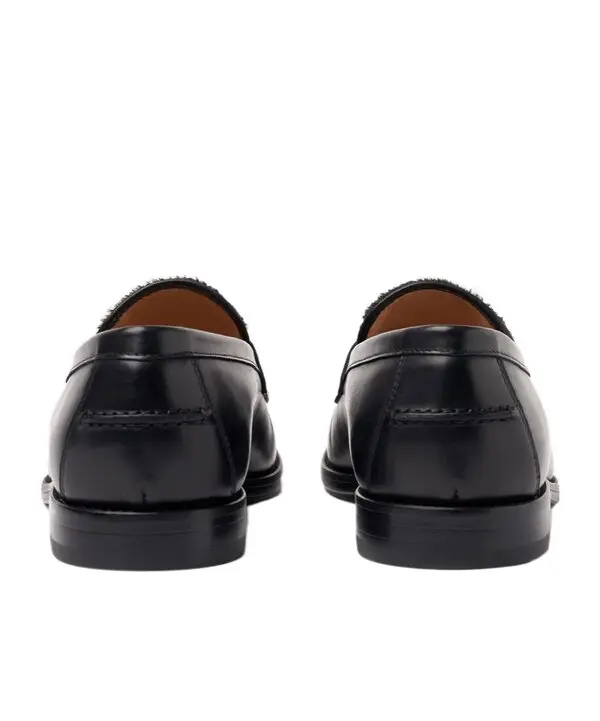 SCAROSSO Round-toe Loafers With Pony-effect Insert