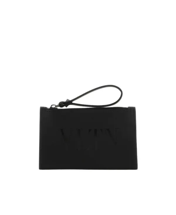 Valentino Garavani Rockstud Zip-up Wallet - Black