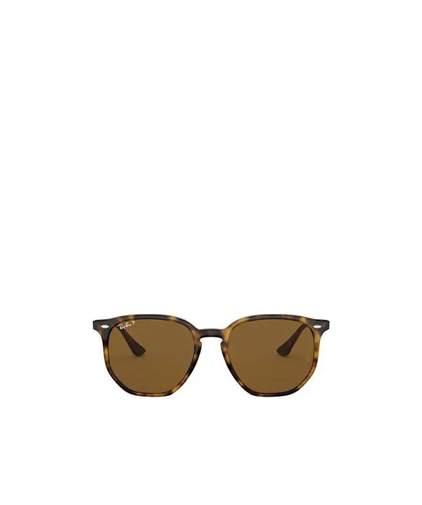 Ray-ban Hexagonal Frame Polarized Sunglasses - Brown