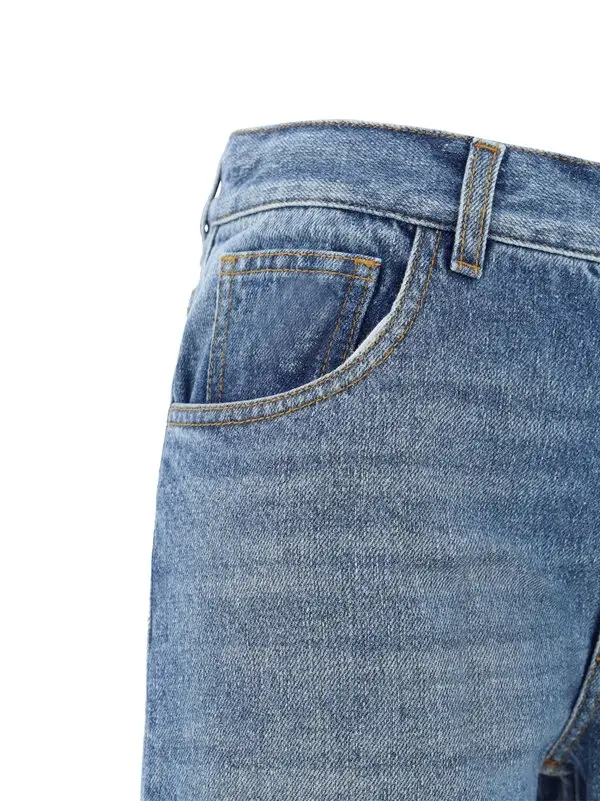 Chloé Frayed Edge Flared Jeans - Blue