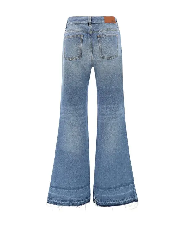 Chloé Flared Jeans With Frayed Hem