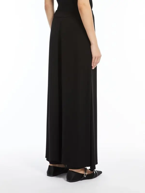 Max Mara Viscose Crêpe Jersey Wide-leg Trousers