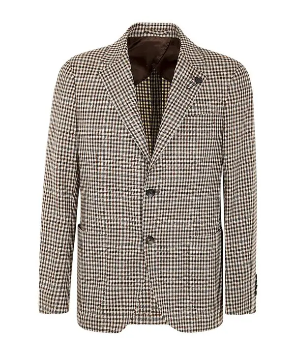 LARDINI Single-breasted Checked Tailored Blazer - Multicolor