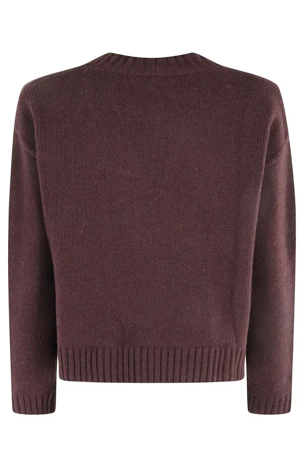 Max Mara Long-sleeved V-neck Cardigan With Pockets - Red