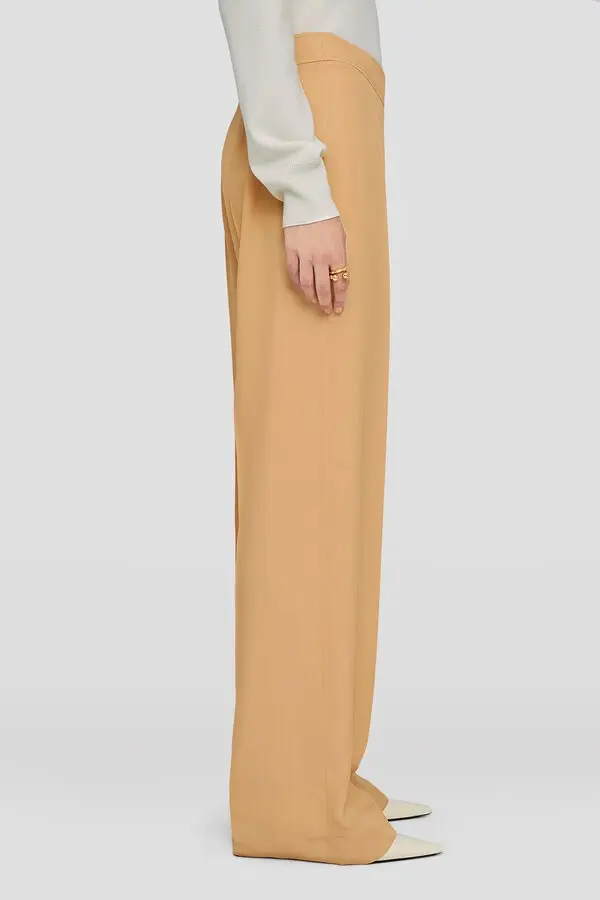 JIL SANDER High-waisted Wide-leg Trousers With Pleats