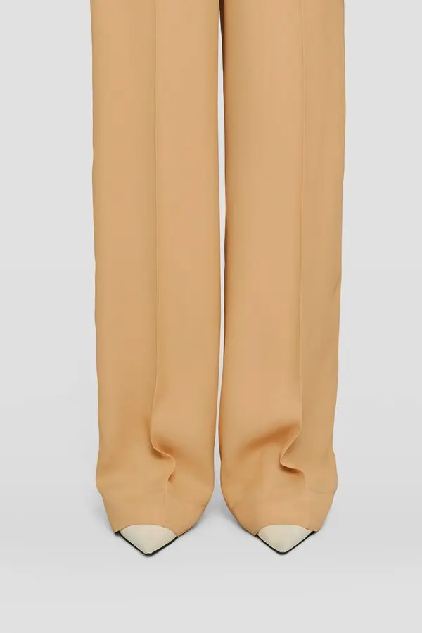 JIL SANDER High-waisted Wide-leg Trousers With Pleats