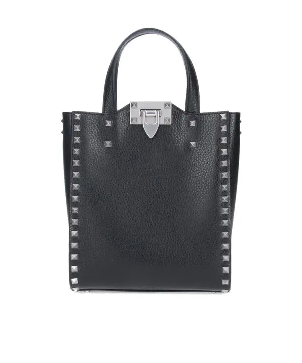 Valentino Garavani Rockstud Top Handle Bag - Black
