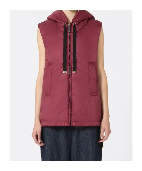Max Mara Greeno Zip-up Hooded Gilet - Red