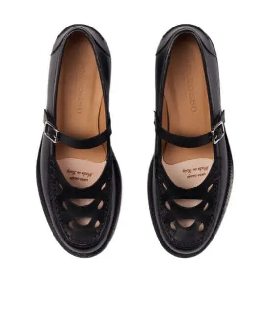 SCAROSSO Minni Buckle Fastened Flat - Black