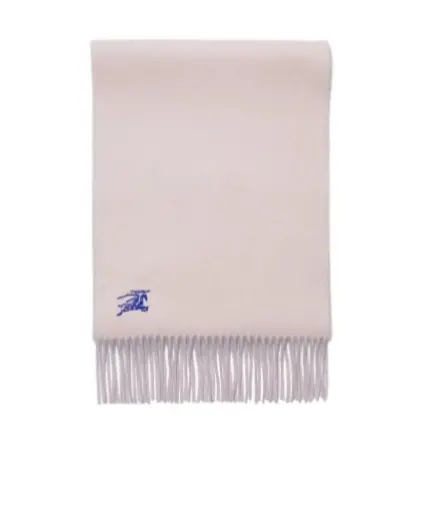 Burberry Logo Detailed Fringed Edge Scarf