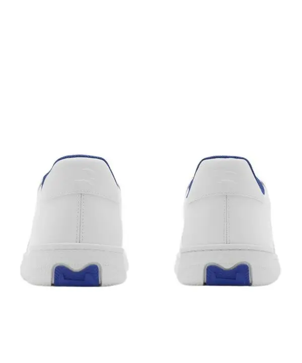 Burberry Round Toe Low Top Sneakers With Equestrian Knight Logo