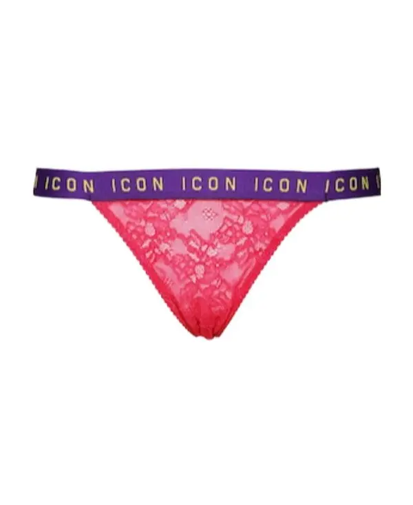Dsquared2 Logo Lace Thongs - Red