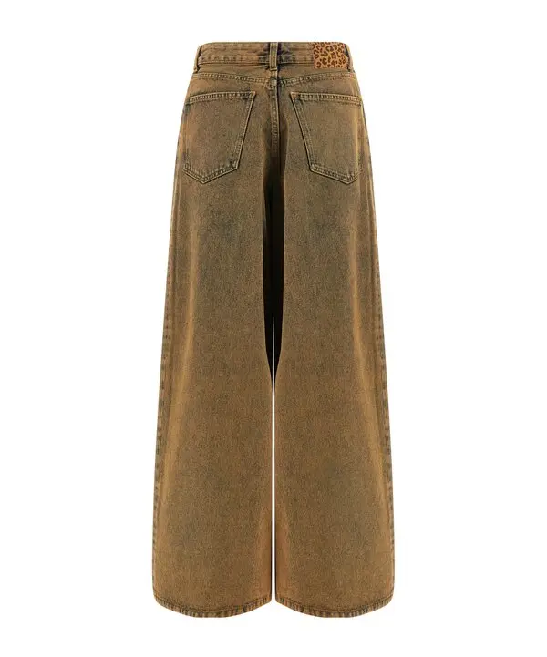 Alanui Wide Leg Pleated Trousers - Multicolor
