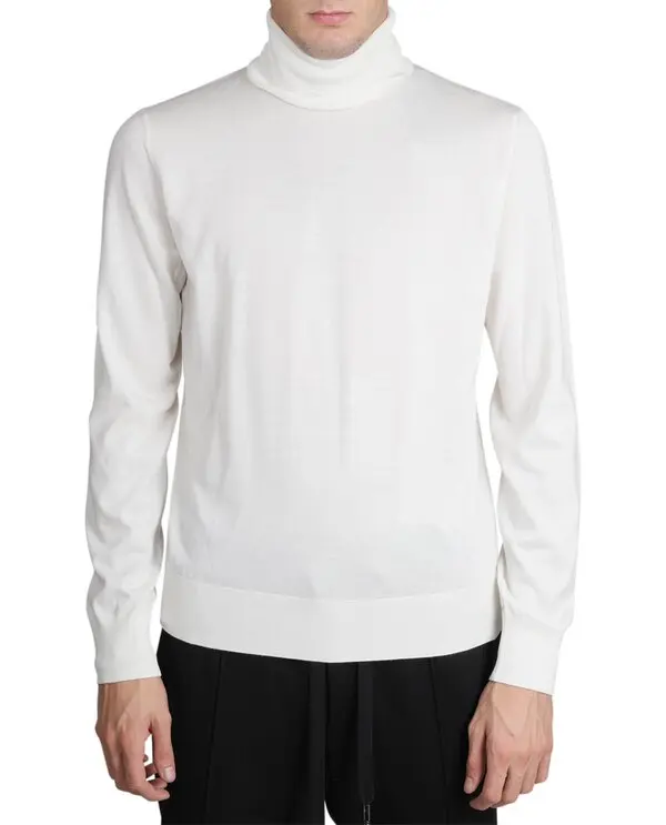 Dolce & Gabbana Roll Neck Long Sleeve Jumper - White