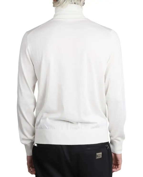 Dolce & Gabbana Roll Neck Long Sleeve Jumper - White