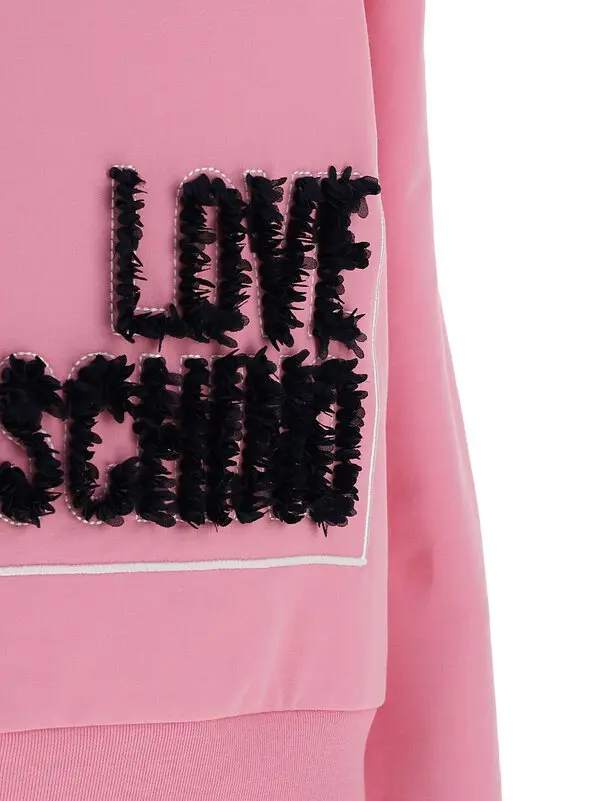 Moschino 3d Logo Sweatshirt - Pink